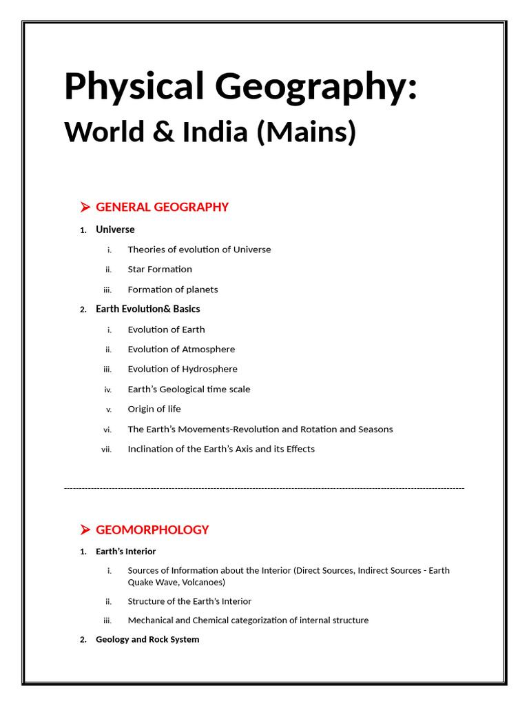 Physical Geo Micro Syllabus | PDF | Earth | Wound