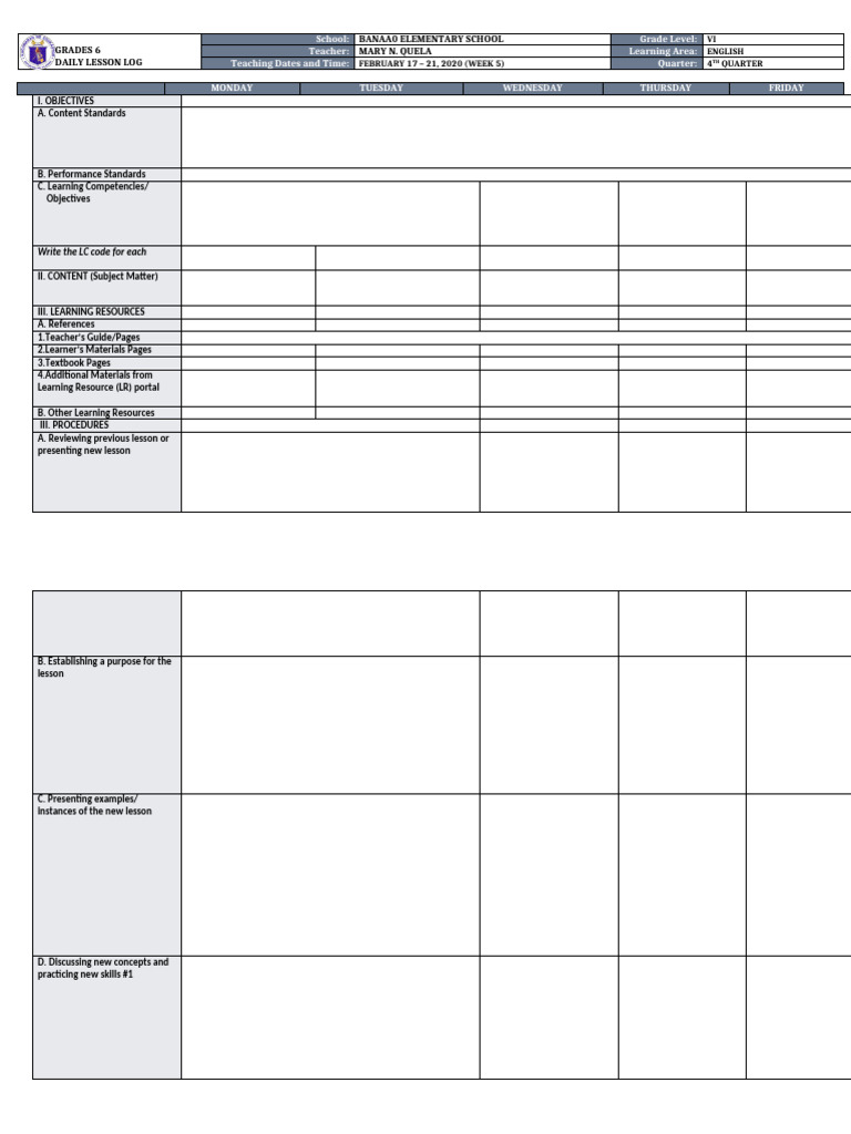 Free Blank DLL Template Download | PDF