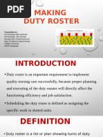 Duty Roster | PDF | Nursing | Health Care