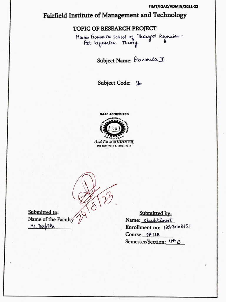 Economics 4th Sem . | PDF