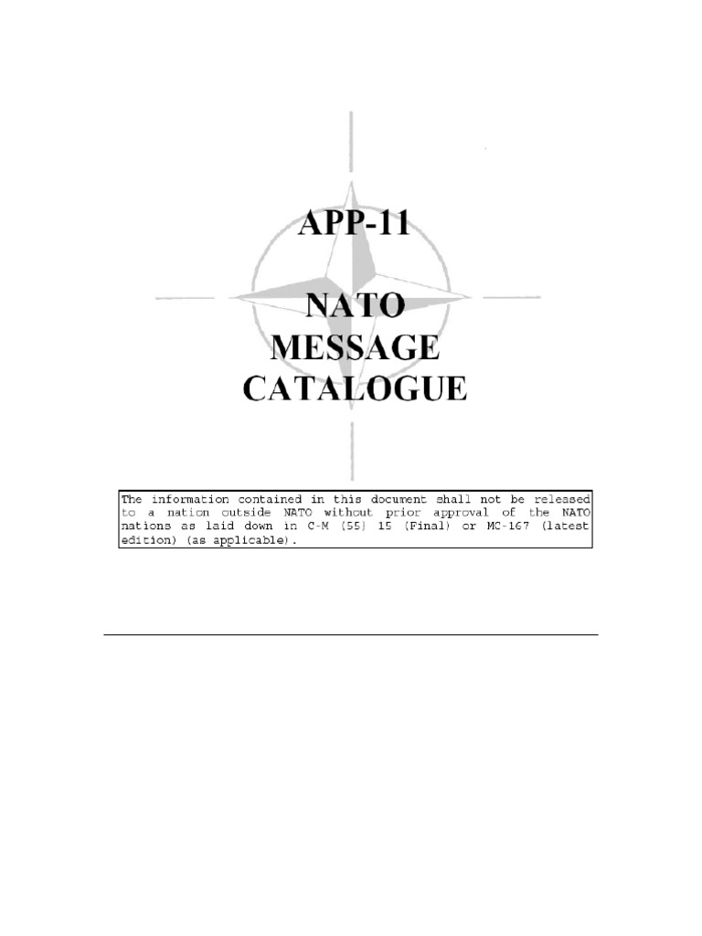 NATO APP-11(B) Message Guidelines | PDF | Information | Classified ...