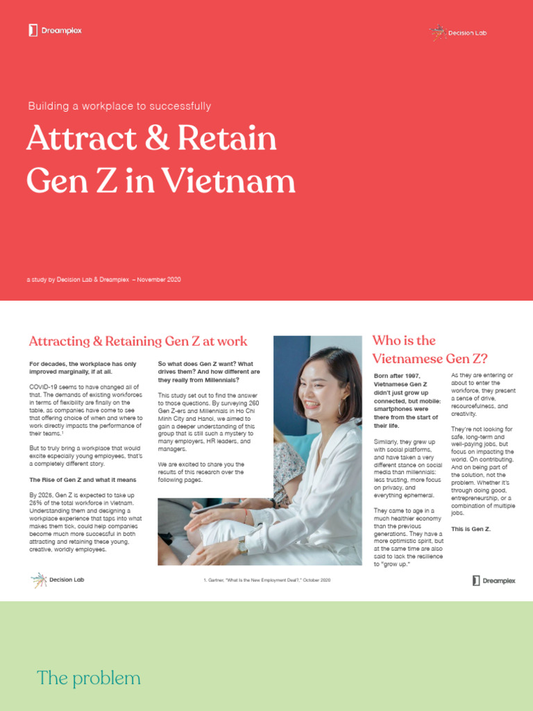 Dreamplex & Decision Lab - Attract & Retain Gen Z in Vietnam | PDF | Millennials | Motivation