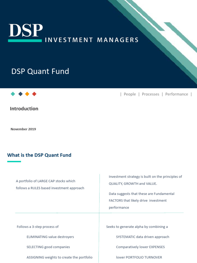 DSP Quant Fund: A Rules-Based Approach | PDF | Investing | Money