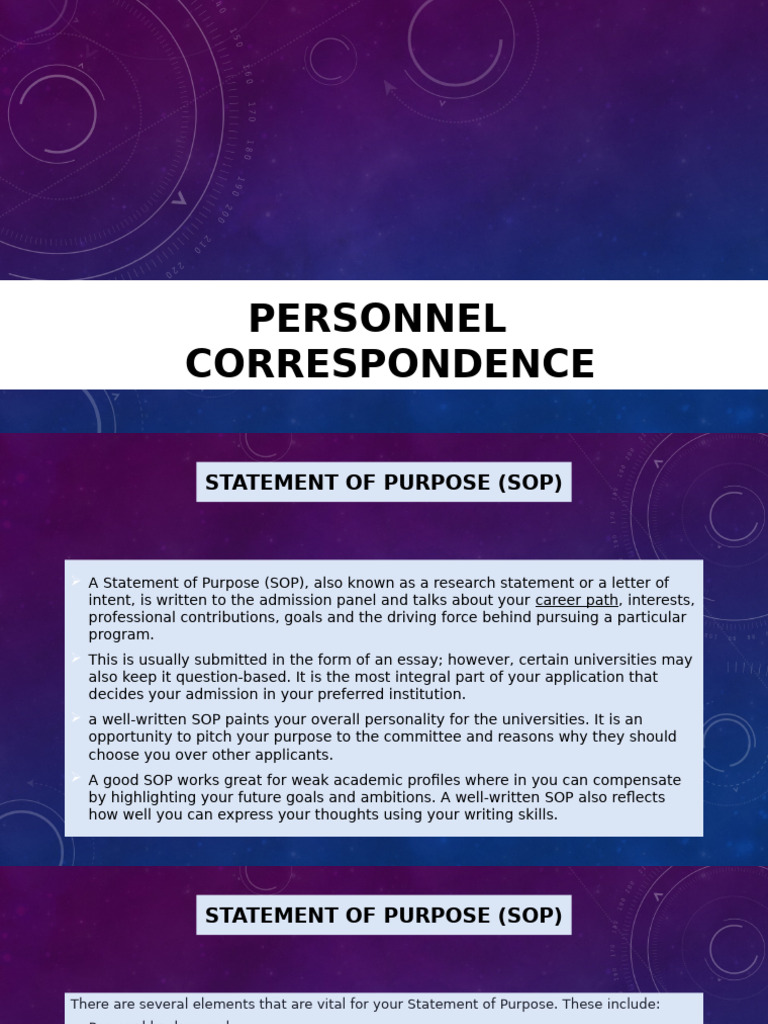 10 Personnel Correspondence | PDF | Résumé | Essays