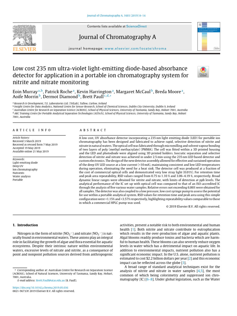 Low Cost 235 NM Ultra-Violet Light-Emitting Diode-Based Absorbance ...