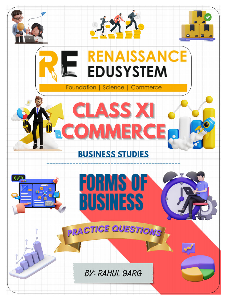 Practice Questions - Forms of Business - BST - Xi | PDF | Partnership | Cooperative