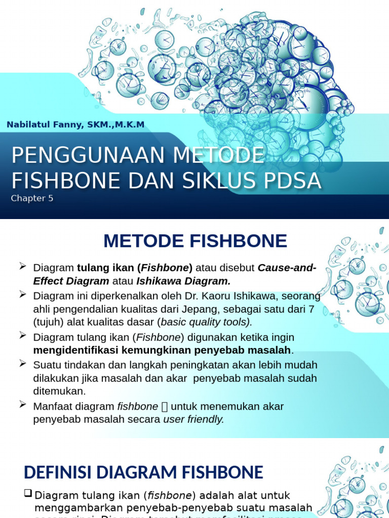 Chapter 5 Penggunaan Metode Fishbone Dan Siklus PDSA | PDF