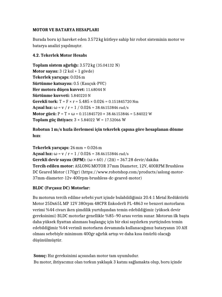 Motor Batarya | PDF