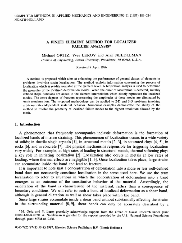 Finite Element Method for Failure Analysis | PDF | Finite Element ...