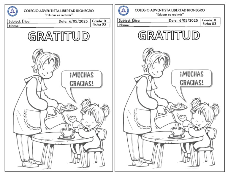 Ficha #3 Gratitud | PDF