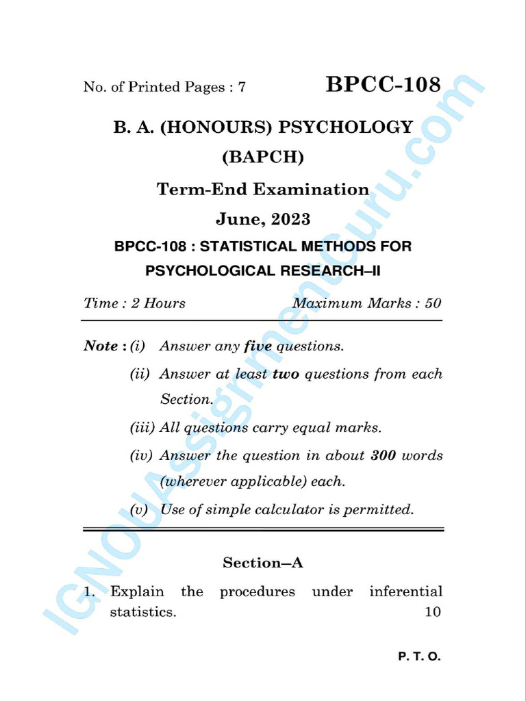 BPCC 108 Previous Questions | PDF