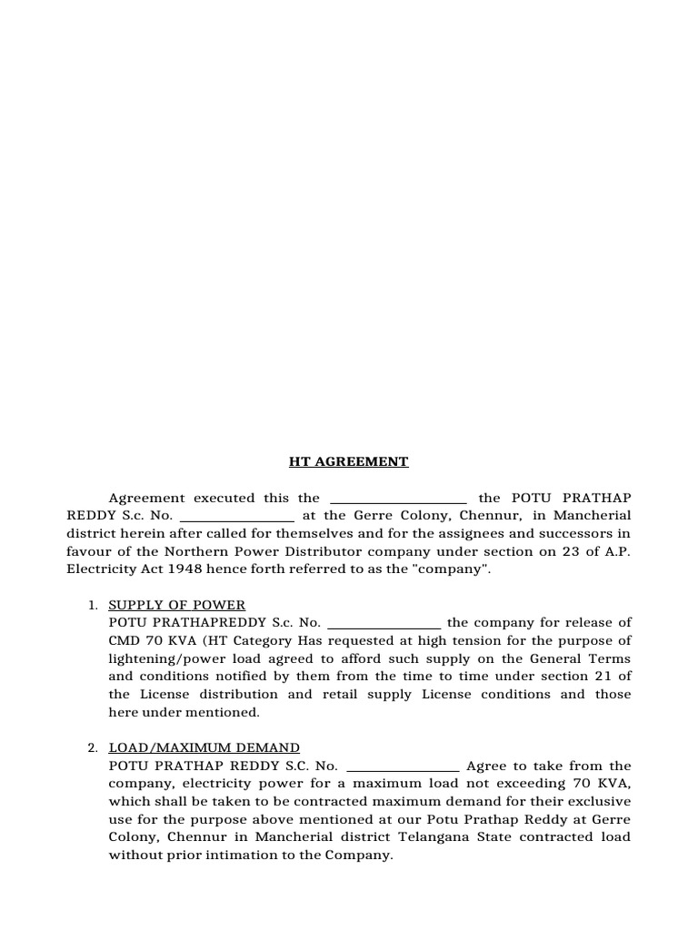 HT Agreement | PDF | Private Law | Business Law