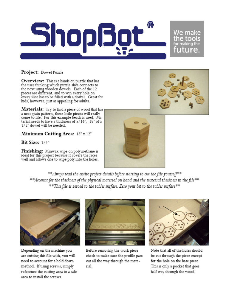 Dowel Puzzle Project Guide | PDF