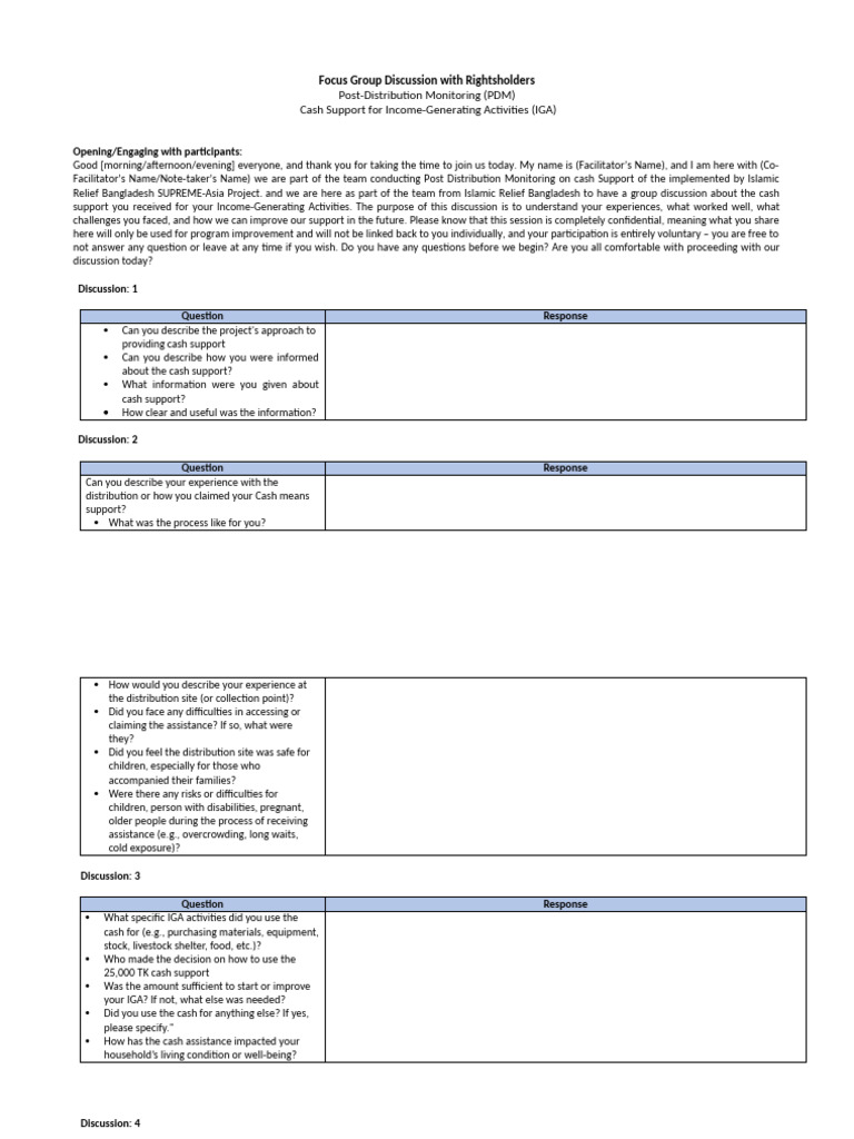 02 - PDM - FGD Checklist For Cash Distribution - of SUPREME Asia ...