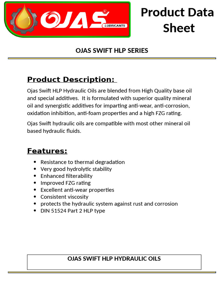 HLP Swift Oils | PDF