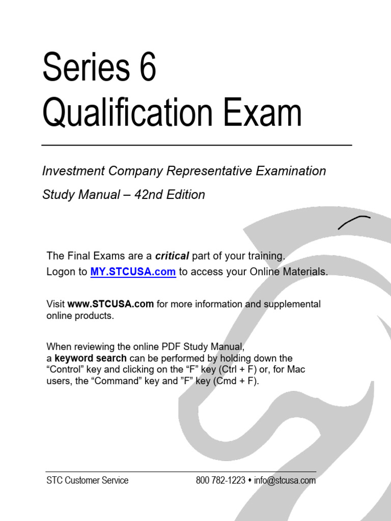 Series 6 Top-Off Study Manual A224 | PDF | Securities (Finance ...