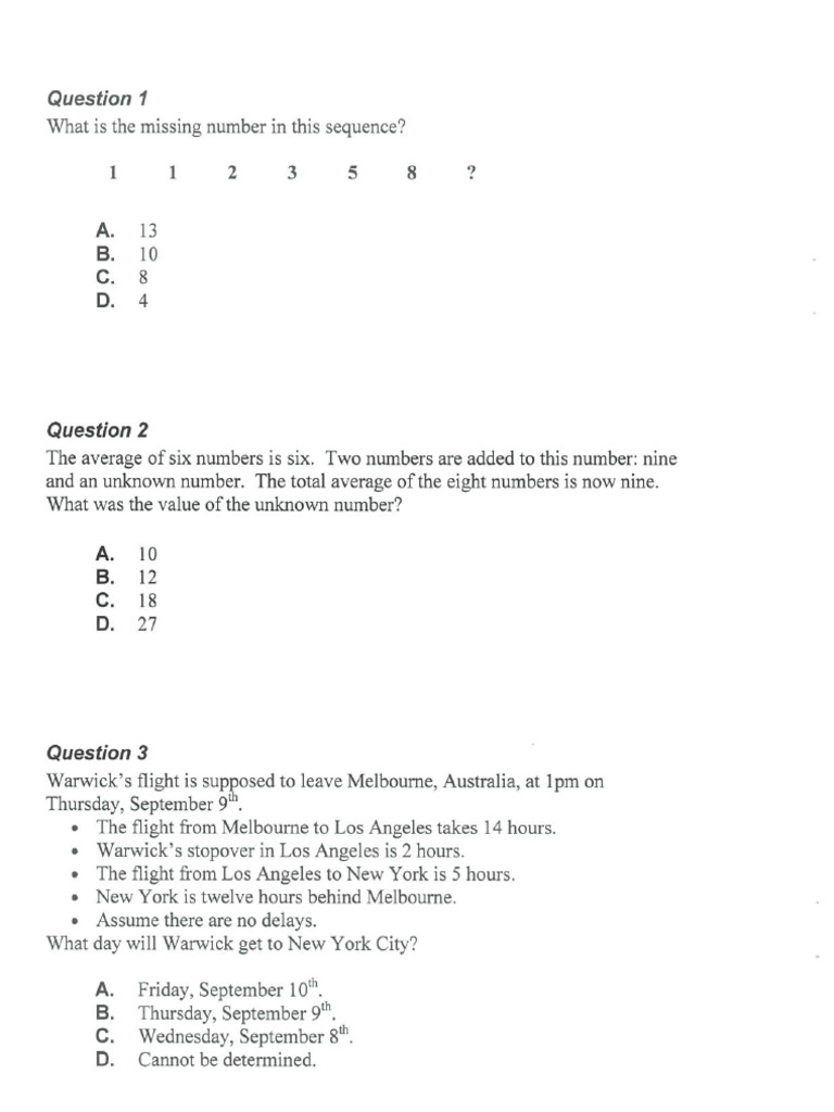 Numerical Reasoning Year 8-9 | PDF