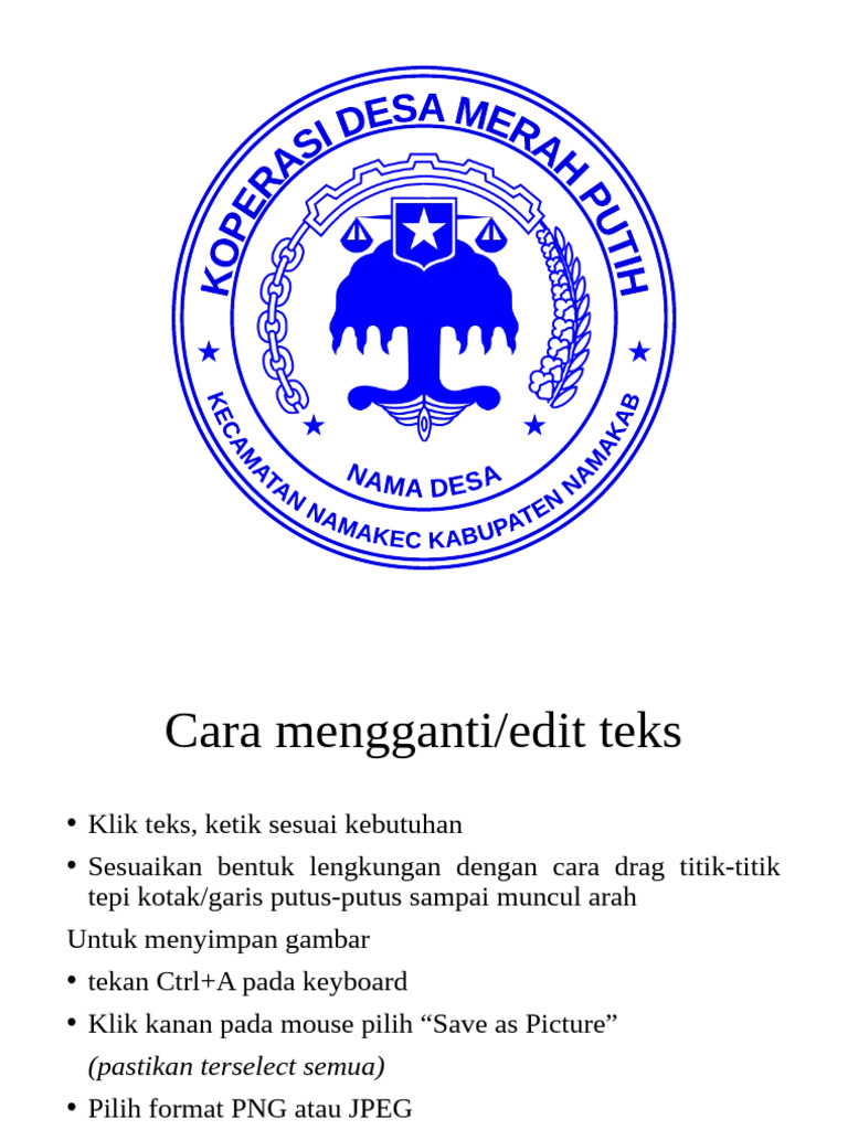 Stempel Koperasi Desa Merah Putih Power Point PPTX Bisa Di Edit | PDF