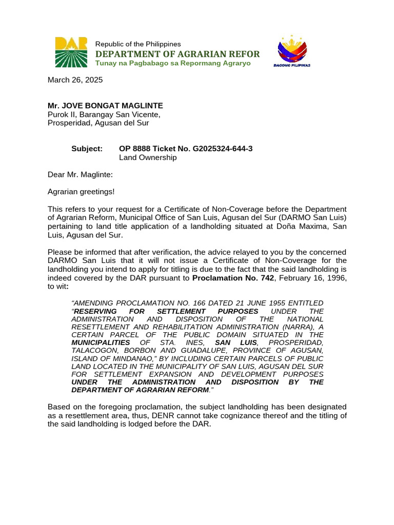 Certificate of Non-Coverage Guidance | PDF | Justice | Crime & Violence