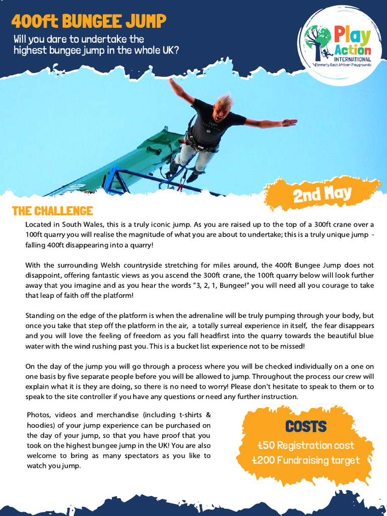400ft Bungee Jump Brochure | PDF | Sweater | Clothing