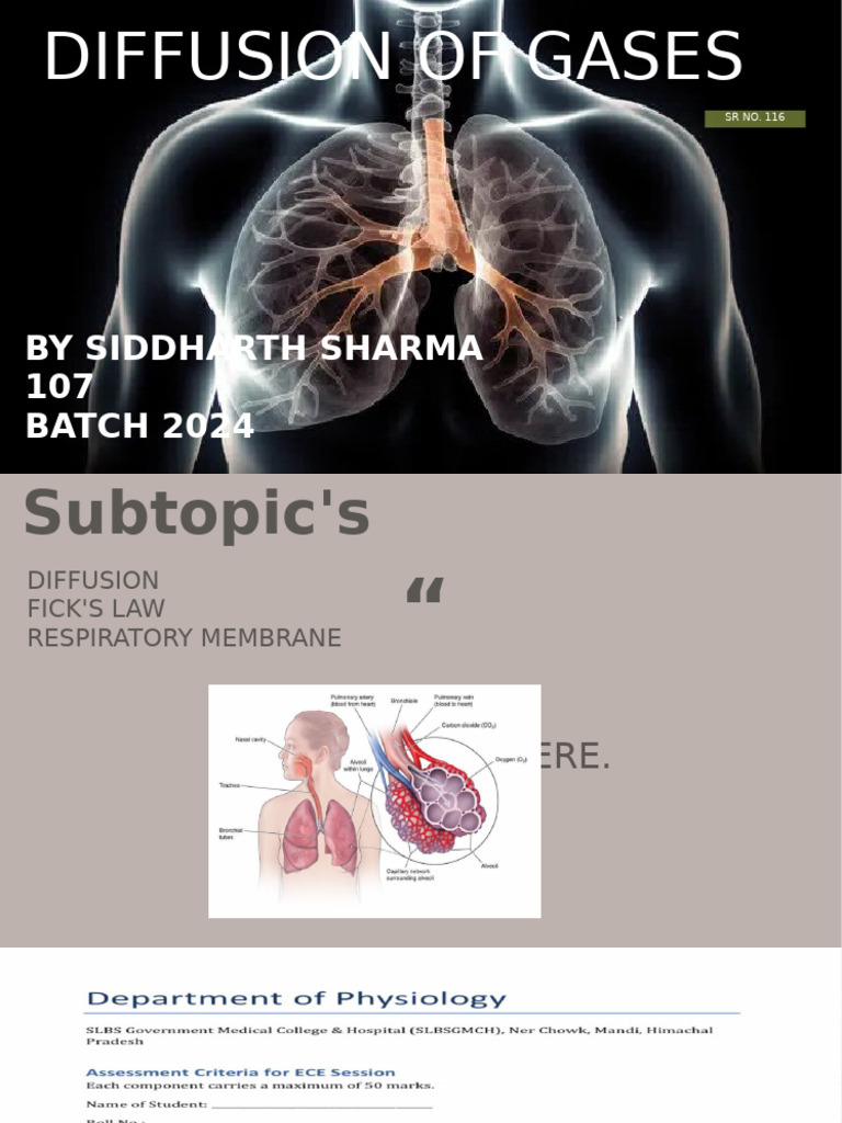 Understanding Gas Diffusion in Lungs | PDF