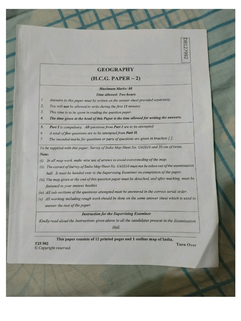 Geography Boards 2025 PDF | PDF