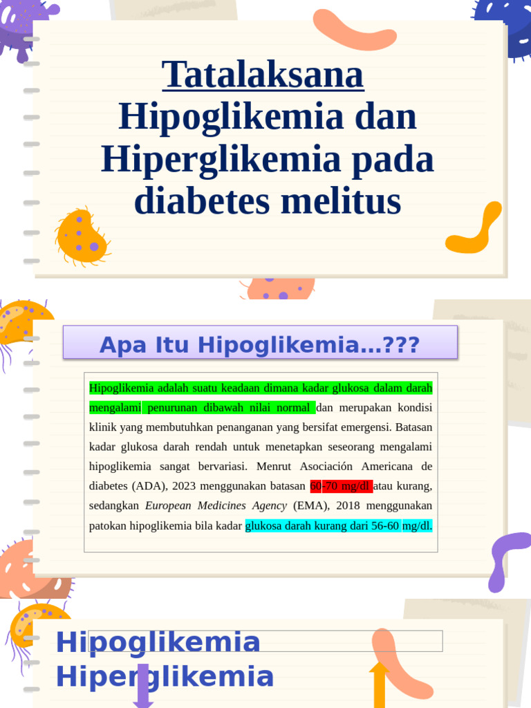 Tatalaksana Hipoglikemia Dan Hiperglikemia | PDF