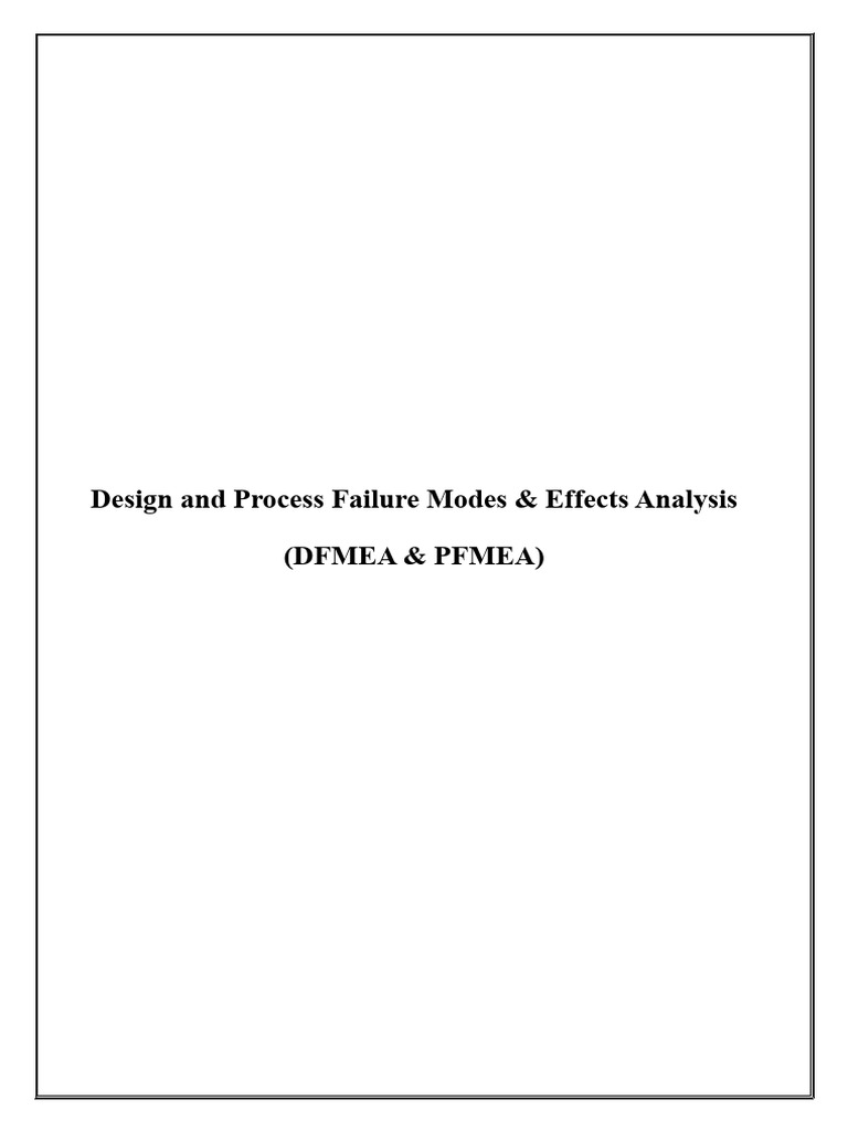 Design and Process Failure Modes & Effects Analysis | PDF | Reliability Engineering | Risk