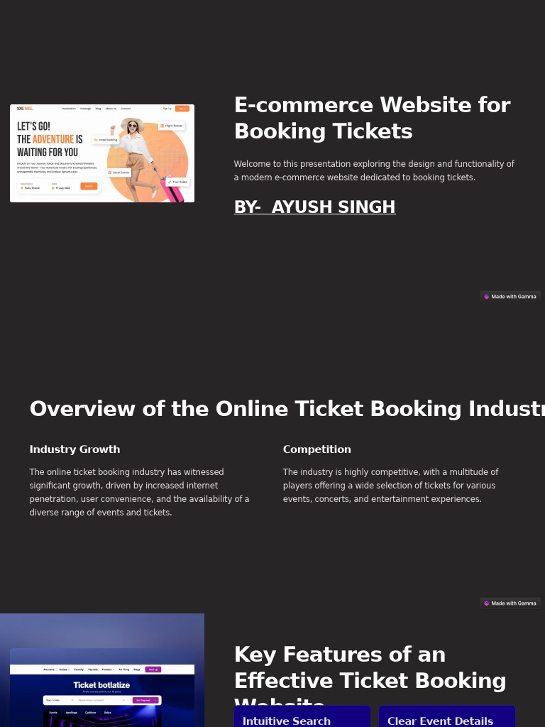 E Commerce Website For Booking Tickets | PDF | Usability | E Commerce