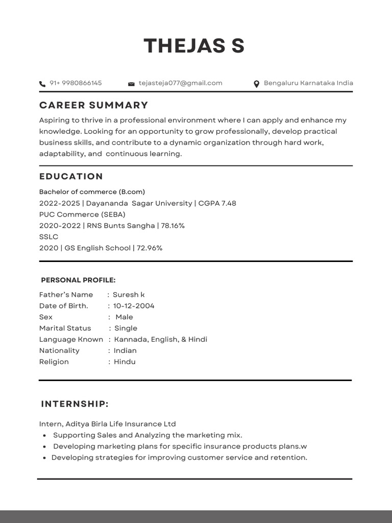 Tejas Resume | PDF