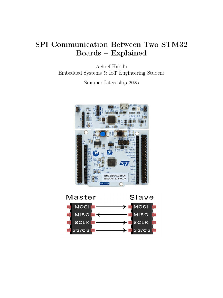 SPI Communication Between STM32 Boards | PDF | Computer Science | Computer Architecture