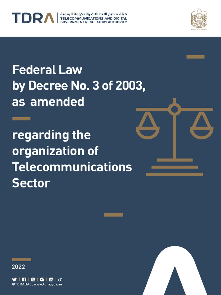 TDRA Regulations for UAE Telecommunications | PDF | Telecommunications ...