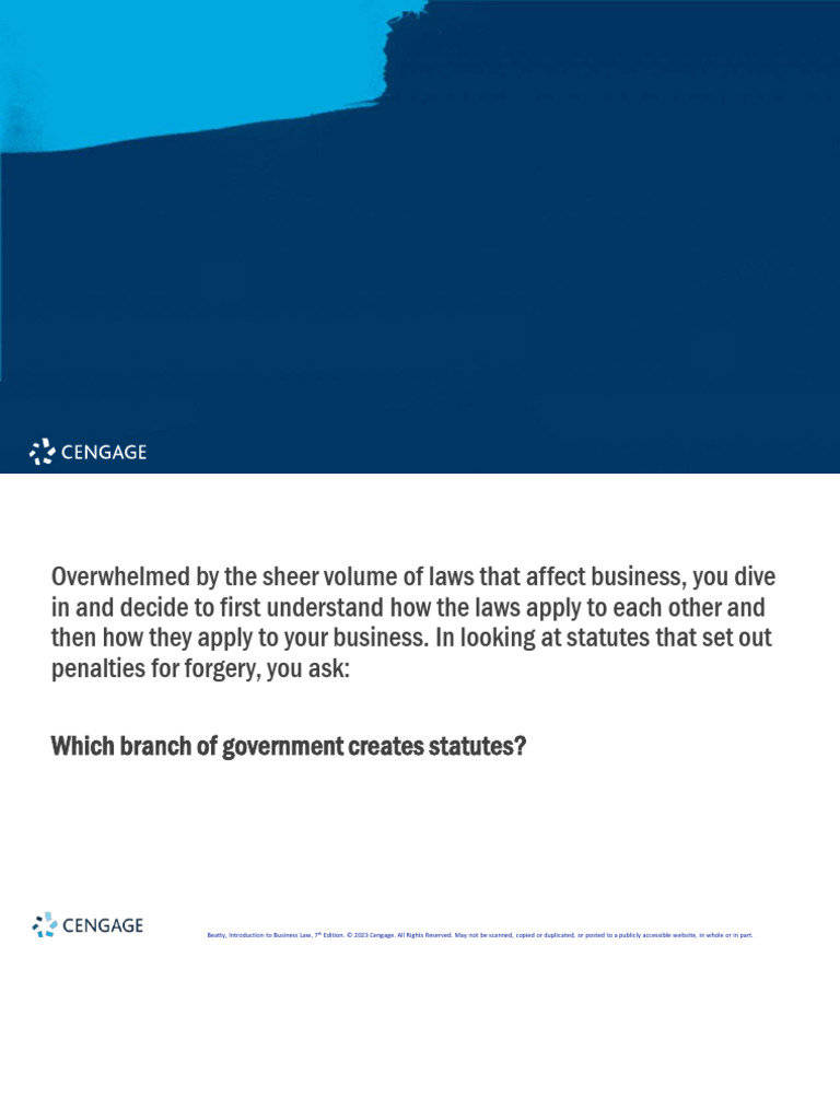 Introduction to Business Law Overview | PDF | Precedent | Common Law