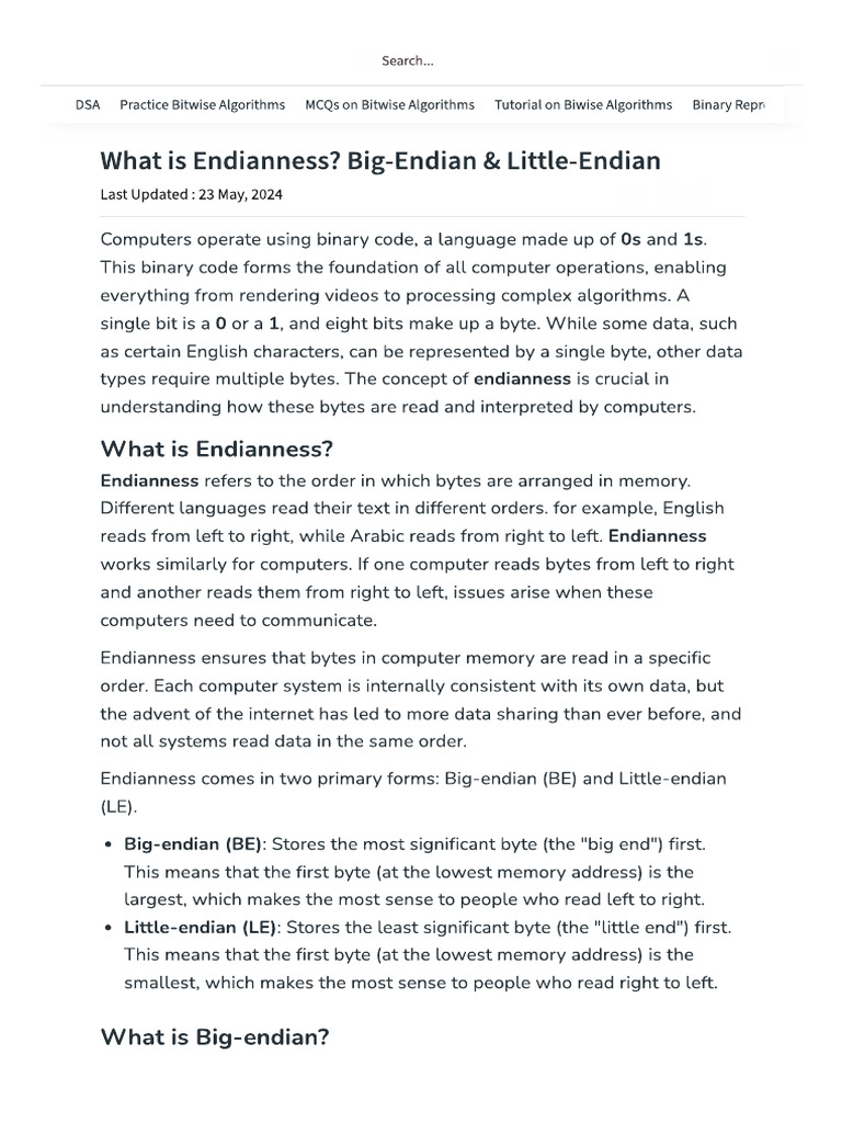 Endianess | PDF