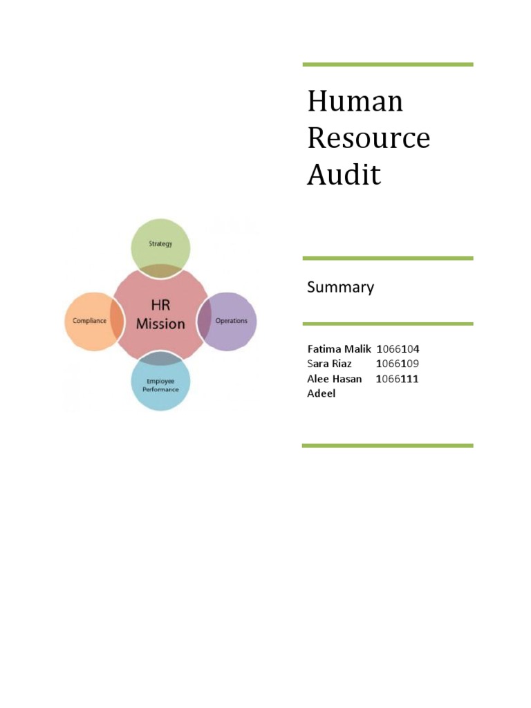 Human Resource Audit | PDF | Employment | Audit