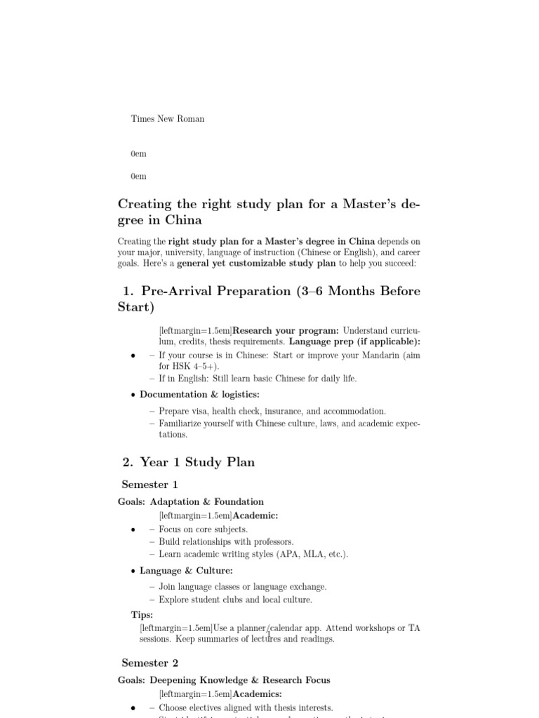 Study Plan For Ayman | PDF