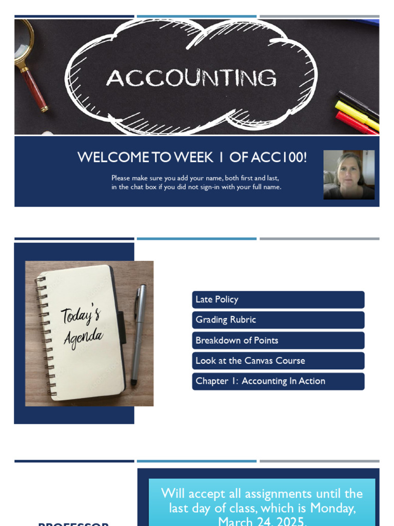 Week 1 Live Session ACC100 | PDF | Equity (Finance) | Expense