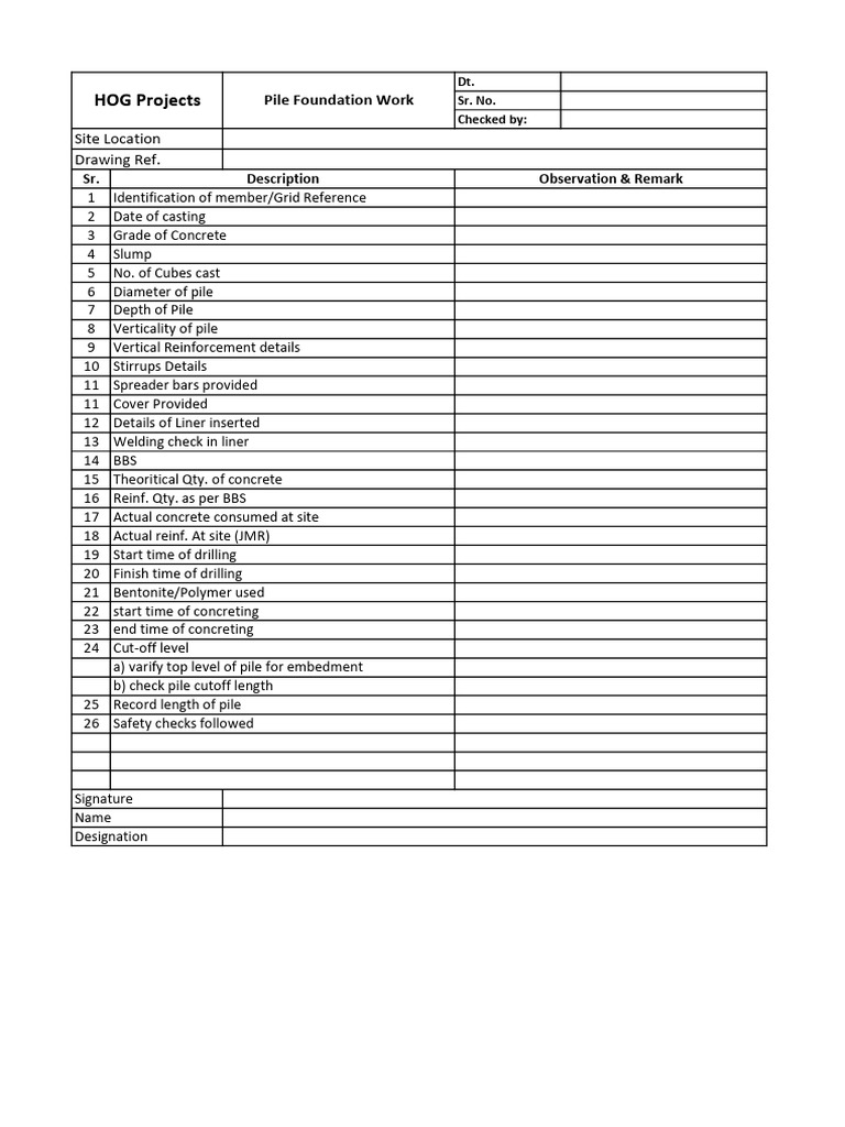 Pile Work | PDF