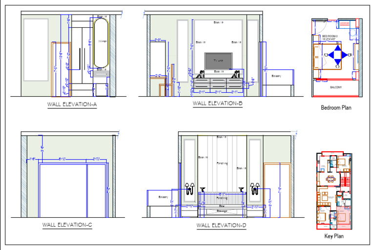 Bedroom 2 (Wall Elevations) | PDF | Interior Design | Home