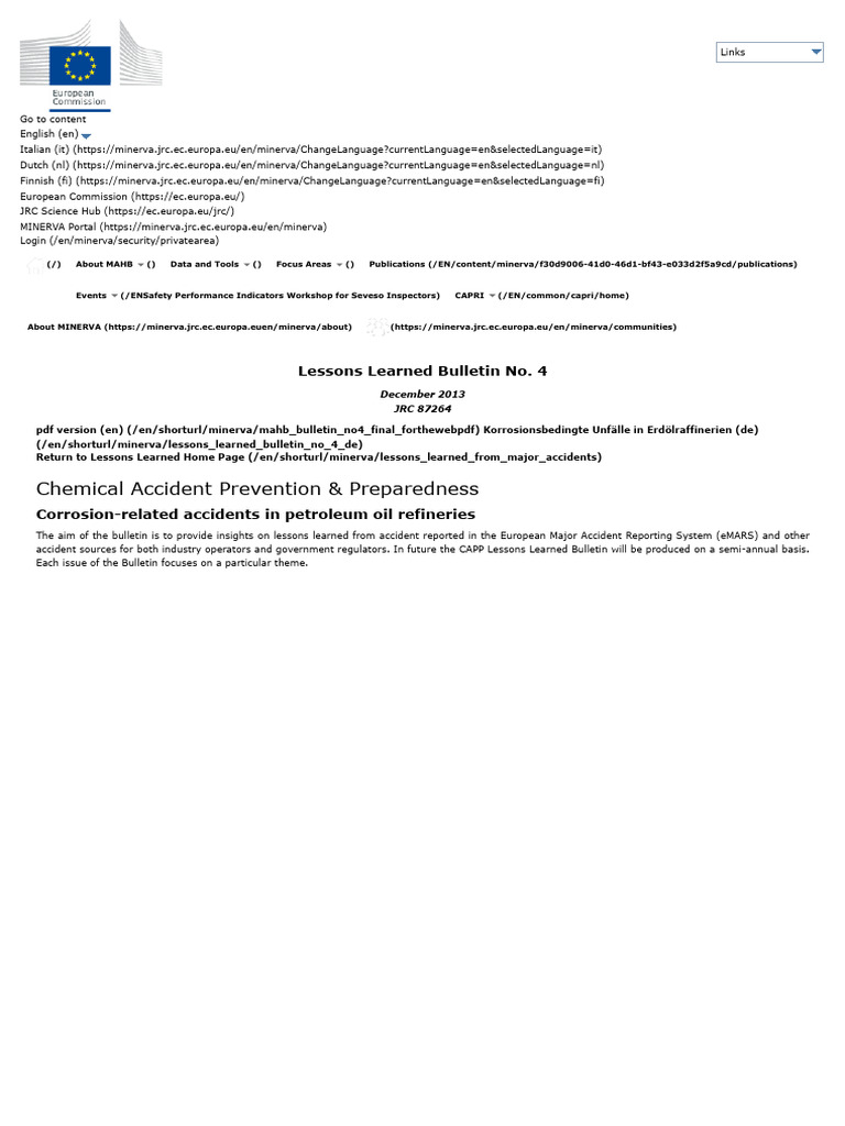 INCIDENT DUE To Corrosion of Reactor Effluent Air Coolers 2 | PDF | Oil ...