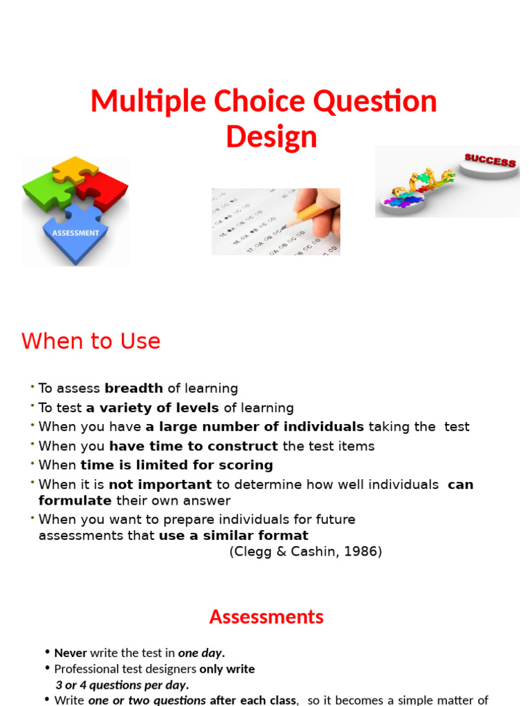 Designing Multiple Choice Tests | PDF | Multiple Choice | Thought