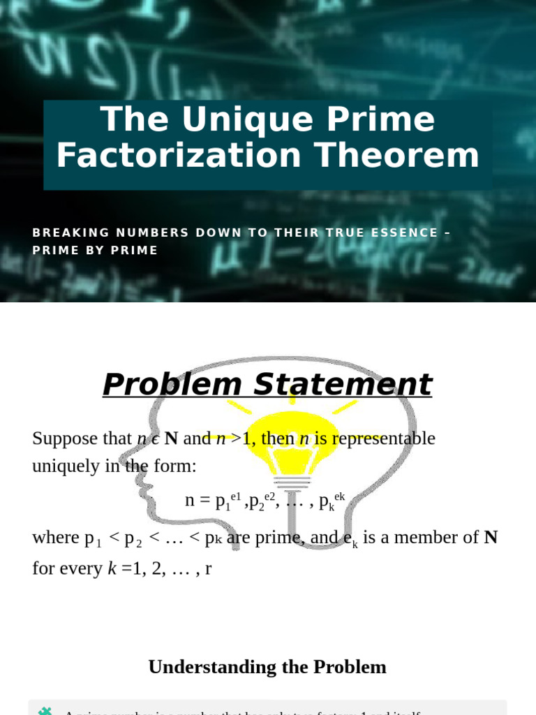 Unique Prime Factorization Explained | PDF | Prime Number | Mathematics
