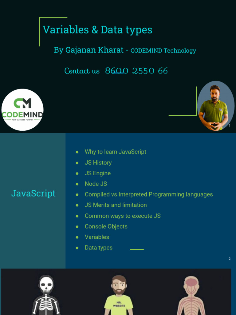 JavaScript Variables and Data Types Guide | PDF | Java Script | Dynamic ...