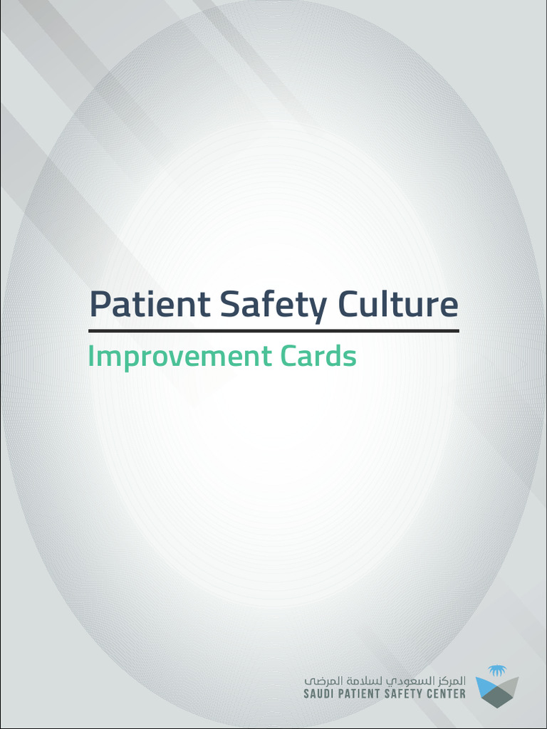 Patient Safety Culture (Improvement Cards) | PDF | Patient Safety ...