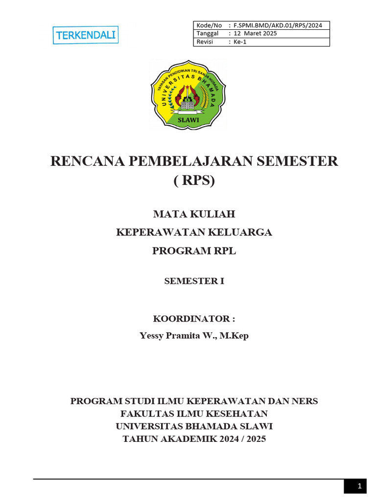 Rps - RPL - Kep Keluarga Rsi Pku Muh | PDF