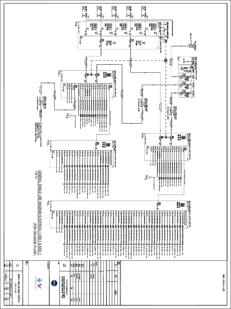 General Single Line Diagram Electrical LVSB-1 & MCC-1 | PDF