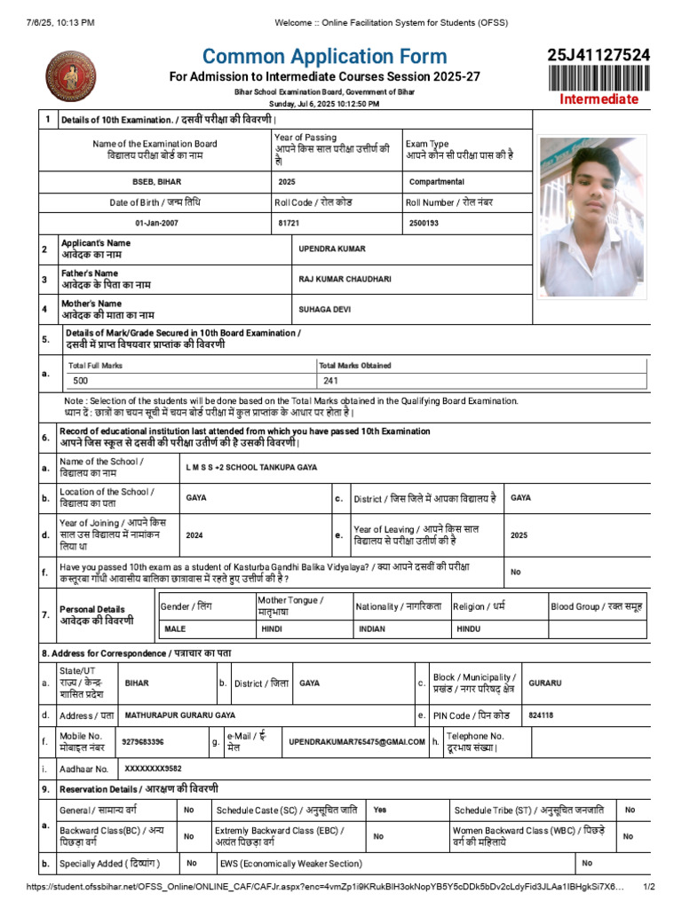 Welcome - Online Facilitation System For Students (OFSS) | PDF