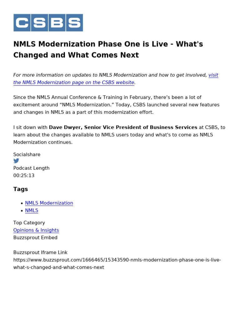 NMLS Modernization Phase One Is Live Whats Changed and What Comes Next ...