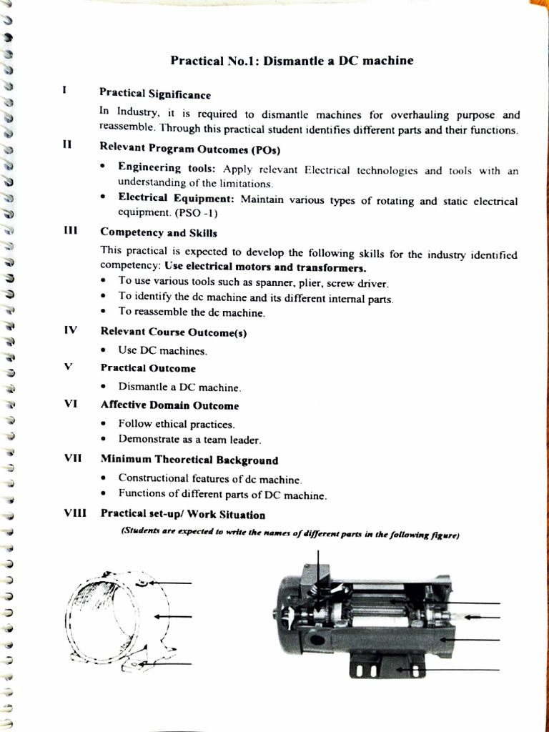 Experiment 1 DC Machine | PDF | Machines | Tools