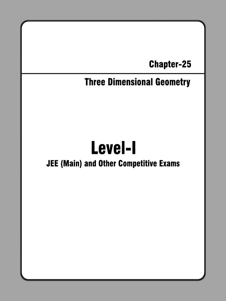 Target-6 - Ch-25 - Three Dimensional Geometry | PDF